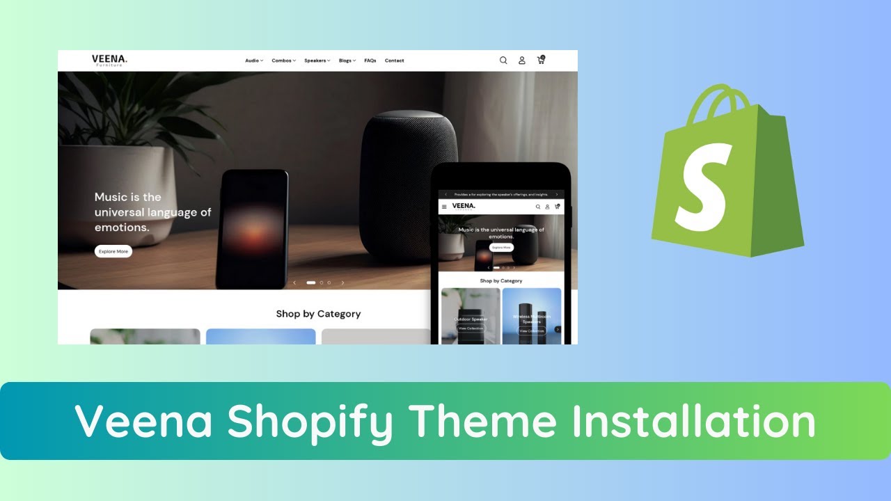 Veena Shopify Theme installation and Tutorial | Themezone - YouTube