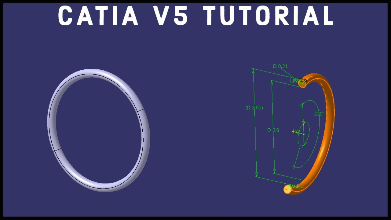 CATIA V5 Tutorial #8 | O-Ring | Beginner - YouTube