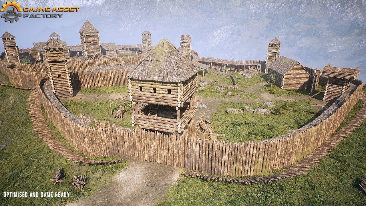 Unreal Engine 5 Medieval Wooden Fort Walkthrough - YouTube