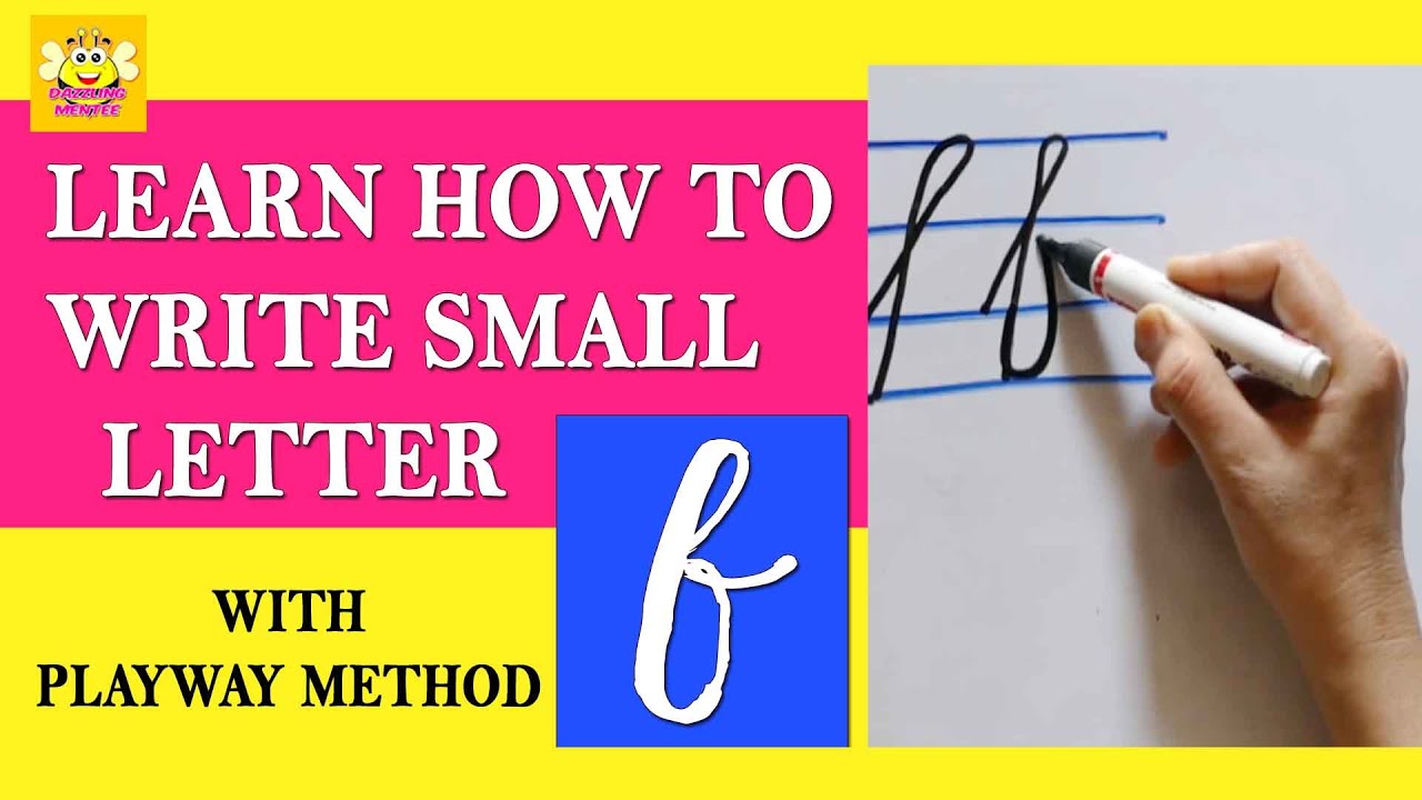 Learn How to Write Small Letter f // Cursive pattern .... lkg onwards ...