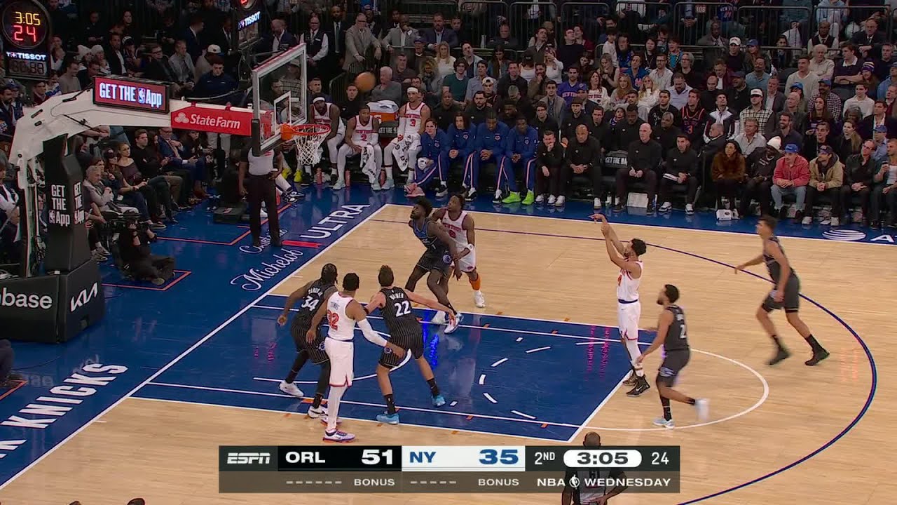 Knicks draw RARE transition take foul on a box out 👀 | NBA on ESPN ...