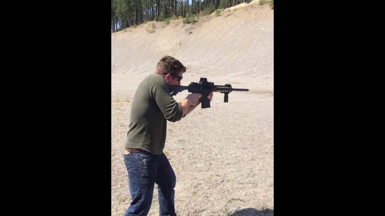 AR platform semi-automatic 12 gauge shotgun - YouTube