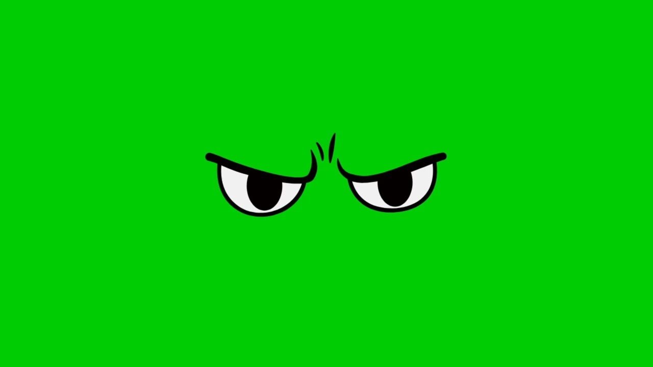 Non Copyright Green Screen Angry Face To Create Anime or Cartoon Video ...