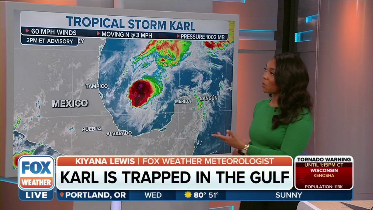 Tropical Storm Karl Expected to Make Landfall in Mexico Friday - YouTube