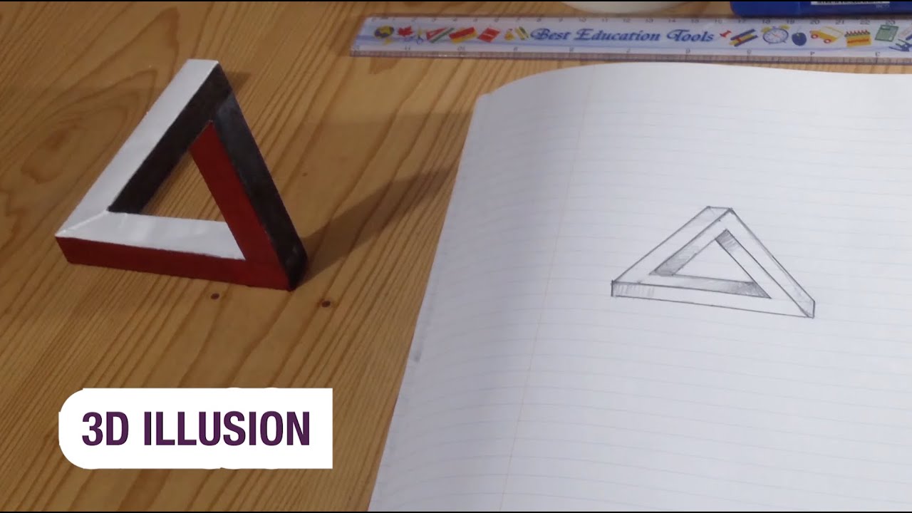 3D TRIANGLE ILLUSION TRICK - YouTube