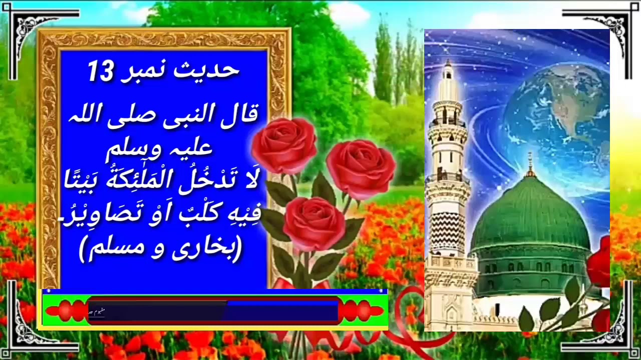 Hadith No 13/40 کتے اور تصاویر کی مذمت - YouTube