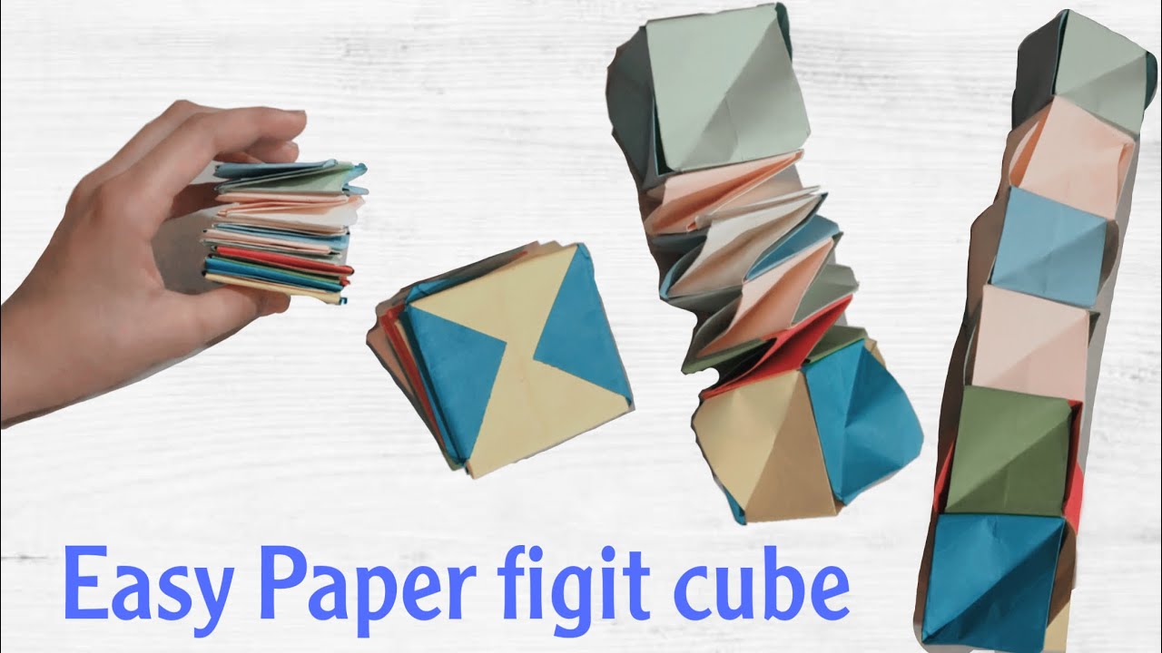 Easy Paper Fidget cube|How to make a paper Fidget cube|Paper fidget in ...