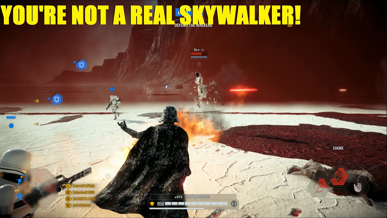 Star Wars Battlefront 2 Vader Putting this fake Skywalker in her place ...