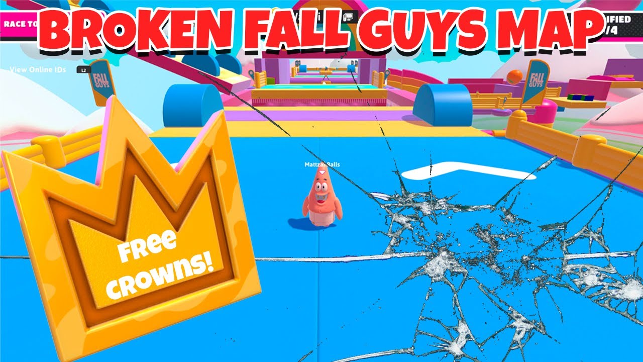 How to Get Free Crowns in Fall Guys (Broken Map)! - YouTube