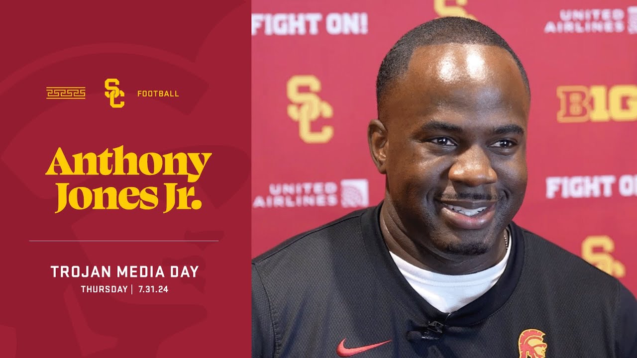 USC RB Coach Anthony Jones Jr. | Trojan Media Day - YouTube