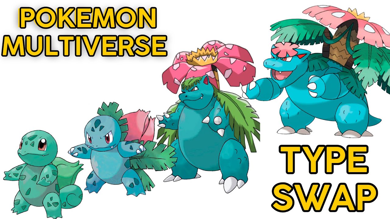 Pokemon Multiverse - All Gen 1 Starters evolution showcase - YouTube