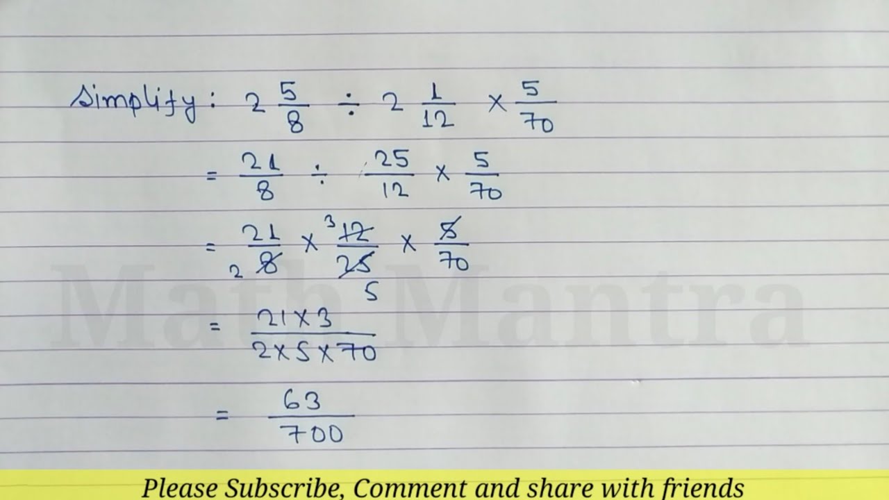 Simplify Fractions | Mixed Fraction Simplification | Sarlikaran - YouTube