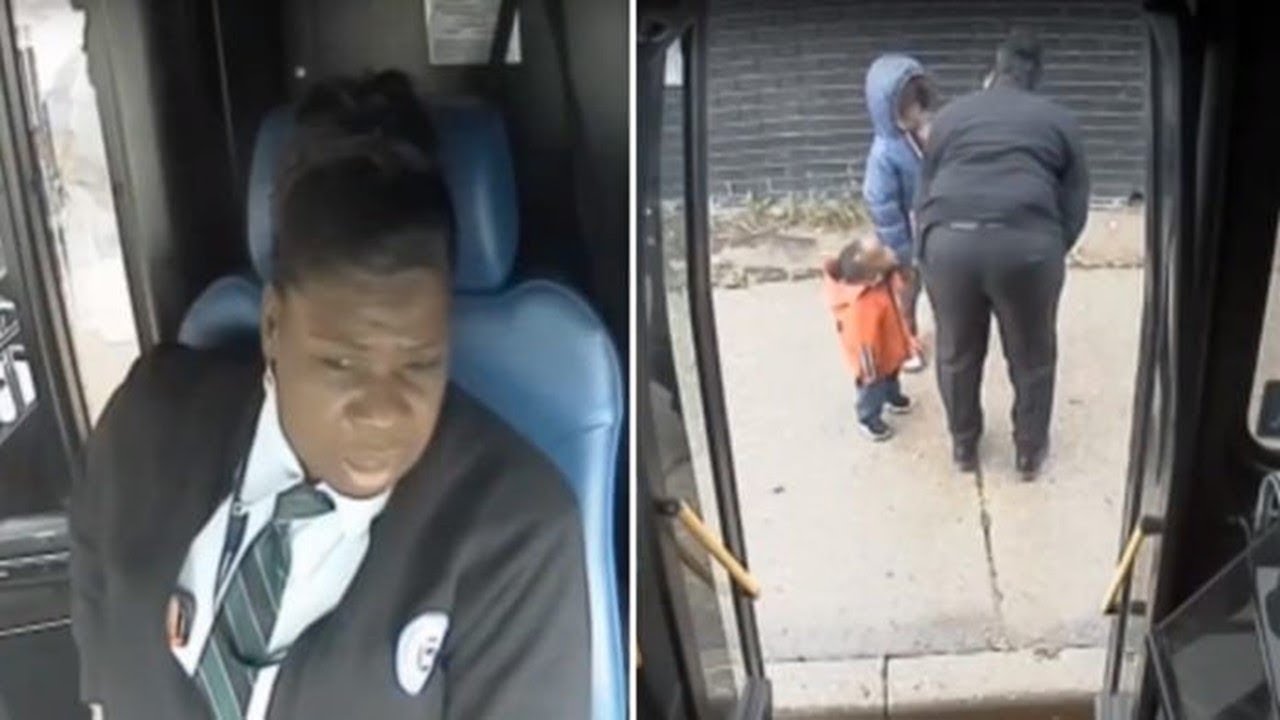 Camera Catches Driver Getting Off Bus To Approach 2 Kids When She ...