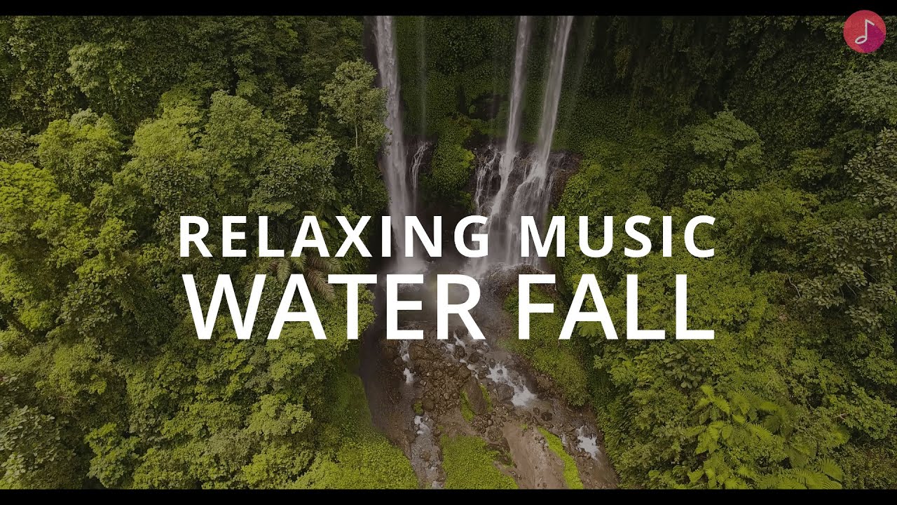 Relaxing Music with beautiful Water Fall (1 hour) • Helpful for better ...