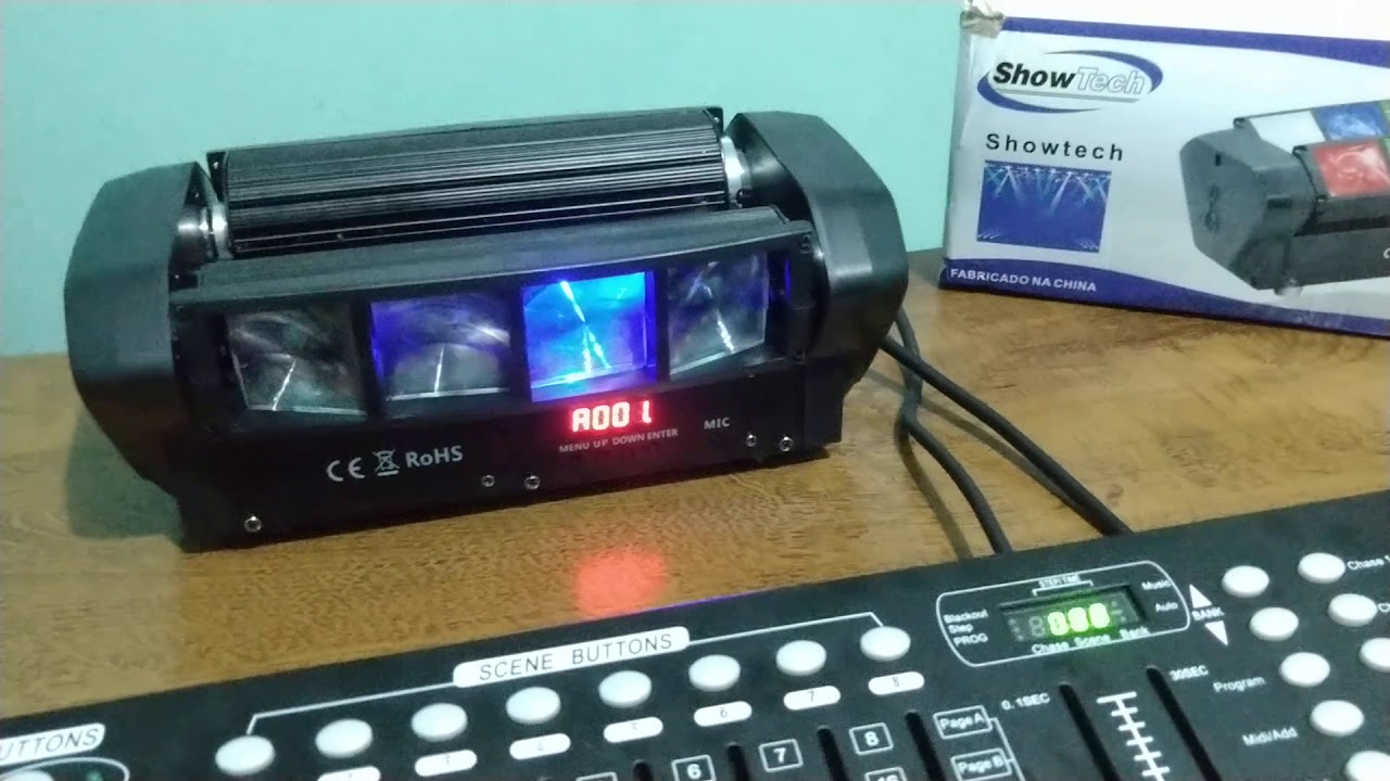 Mostrando o Moving Spider RGBW 5W DMX - YouTube