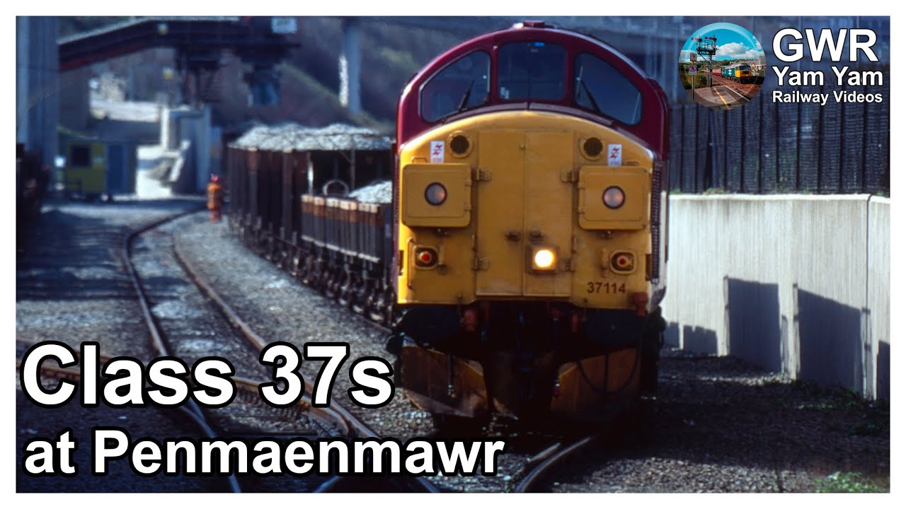 Class 37s in the 1990s at Penmaenmawr - HD Remaster - YouTube