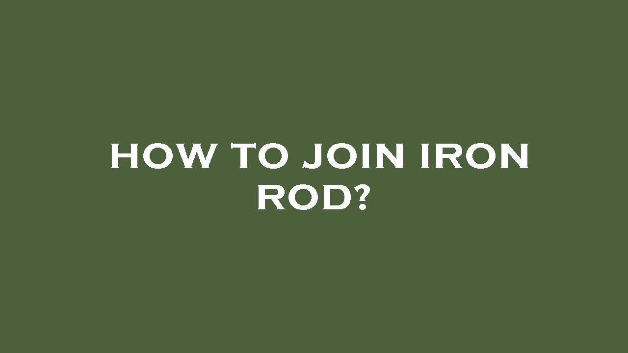 How to join iron rod? - YouTube