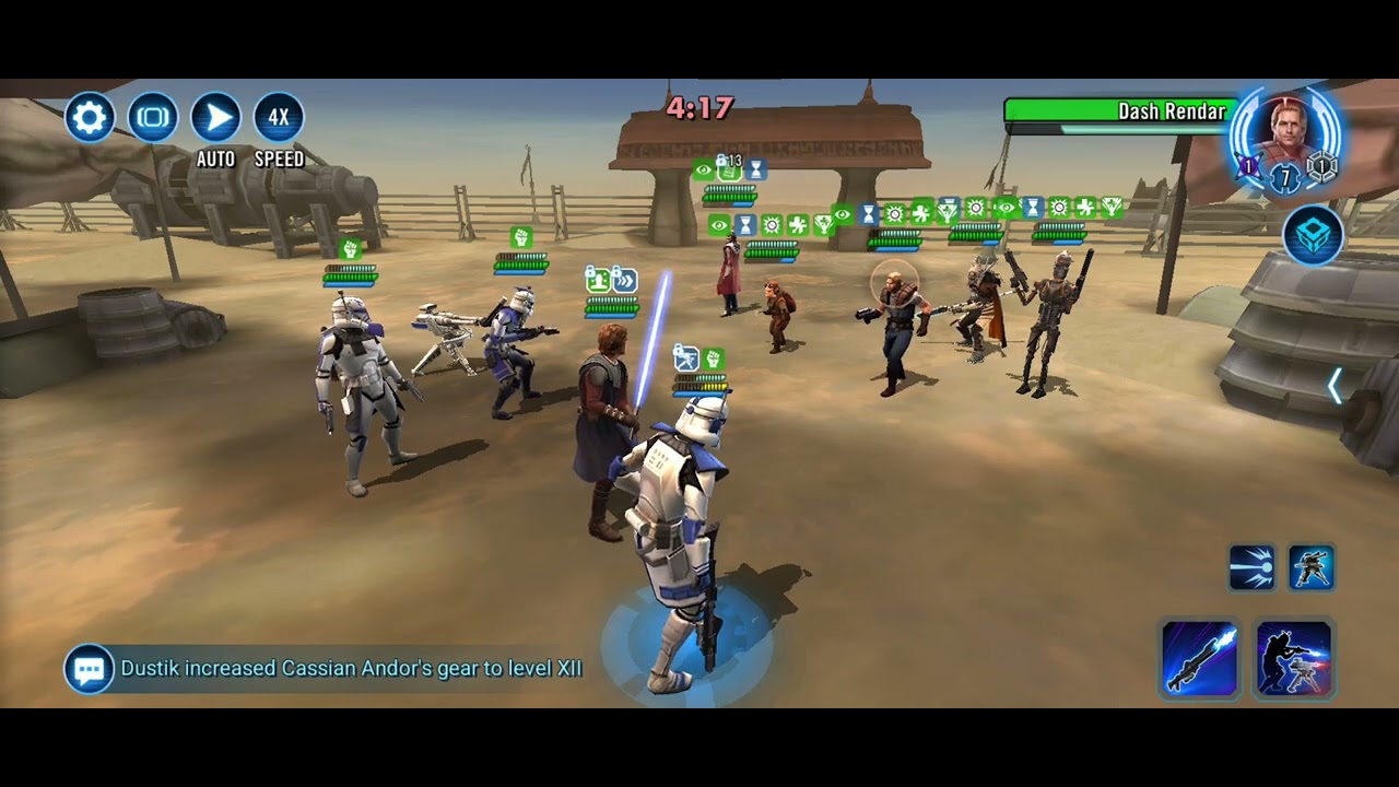 SWGOH GAC General Skywalker vs Dash Rendar and Hondo Omi - YouTube