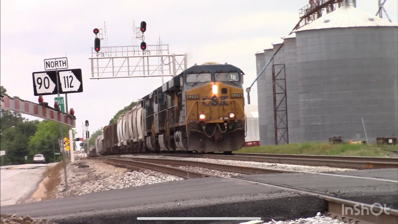 CSX 5296 leads M541 through Downtown (Rebbeca GA) 04/28/23 - YouTube