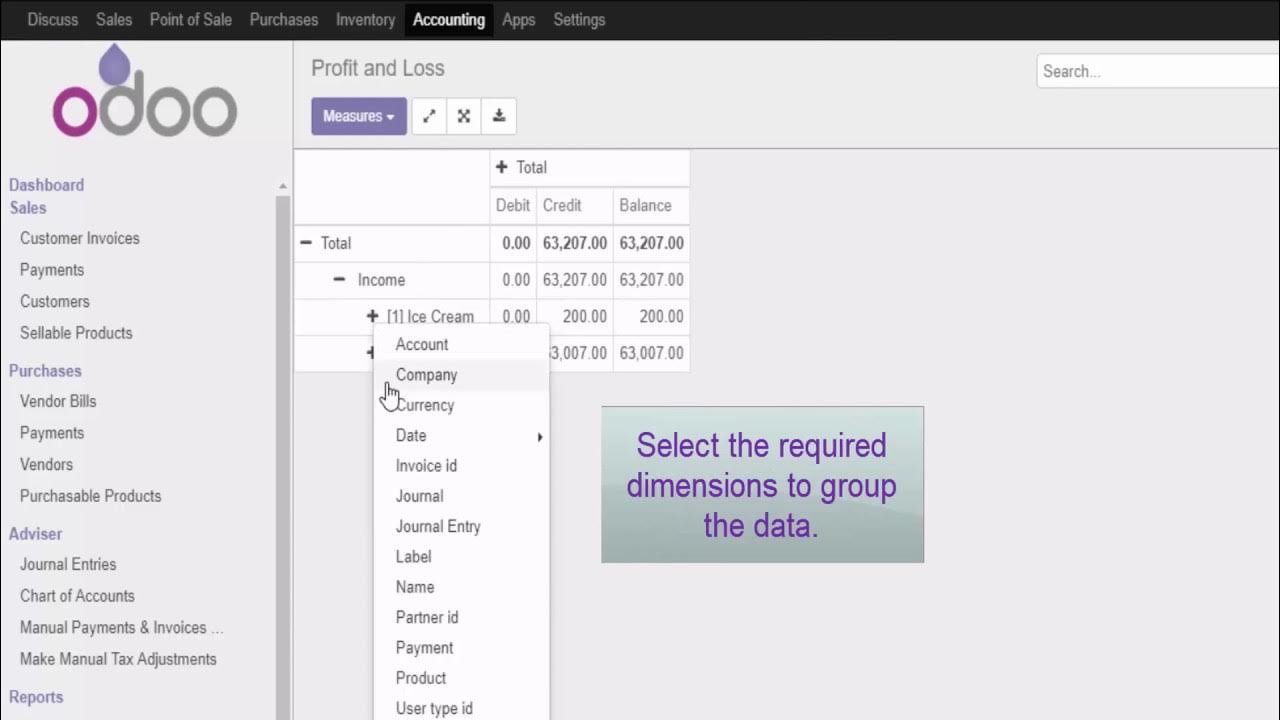 Odoo Financial Report Pivot - YouTube