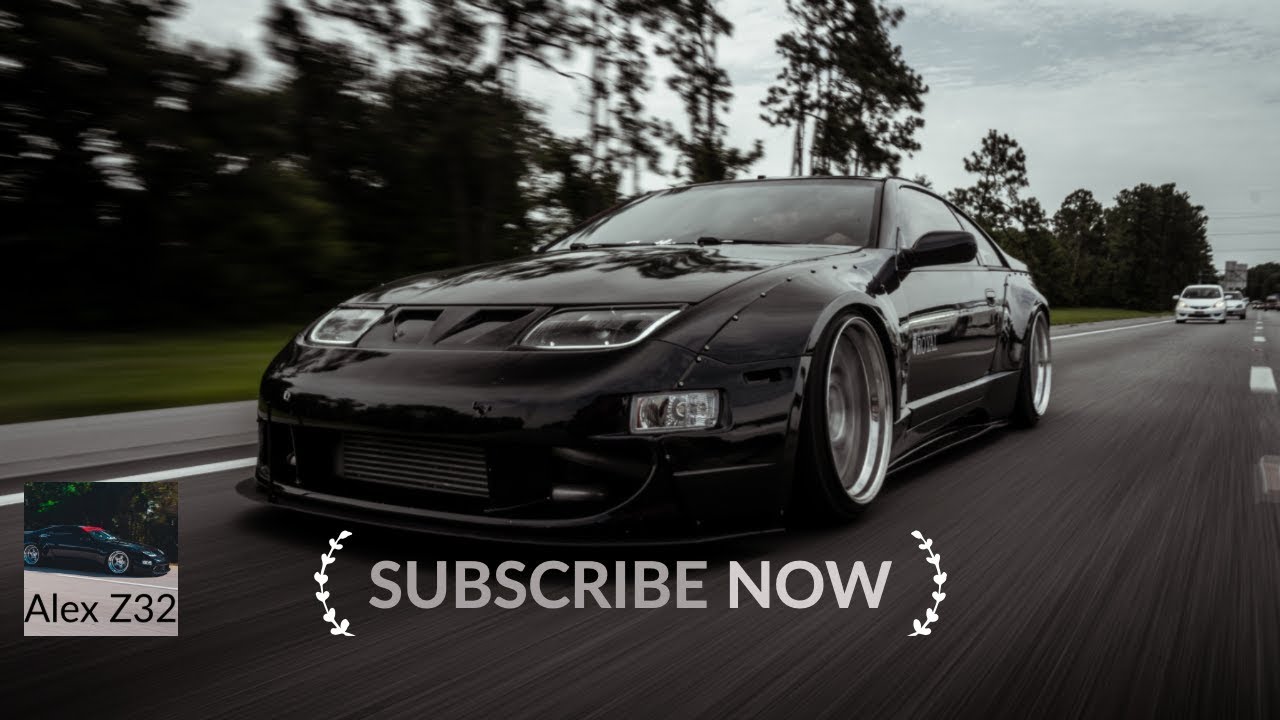 Rollers and Cars & Coffee [300zx wide body twin turbo bagged] - YouTube