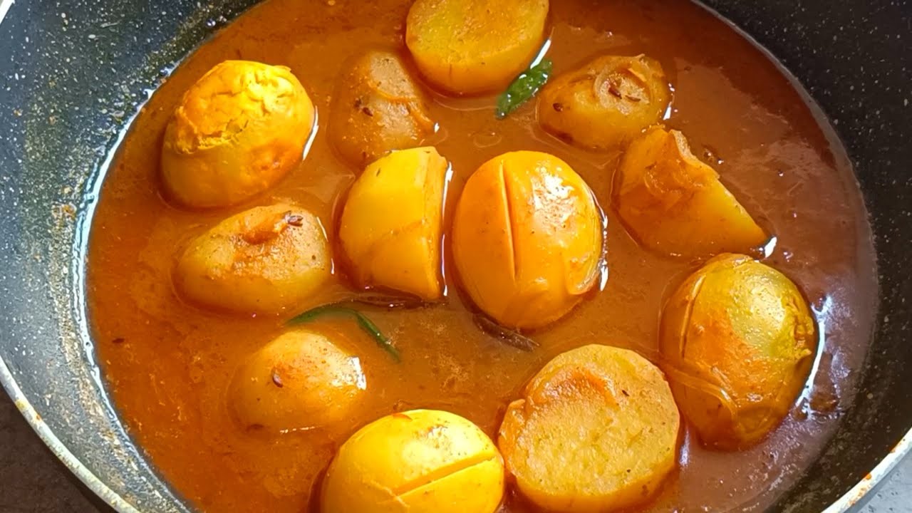 ডিম আলুর ঝোল_শুকনো লঙ্কার গুঁড়ো ছাড়াই ঝোল লাল করবেন কিভাবে_Dimer ...