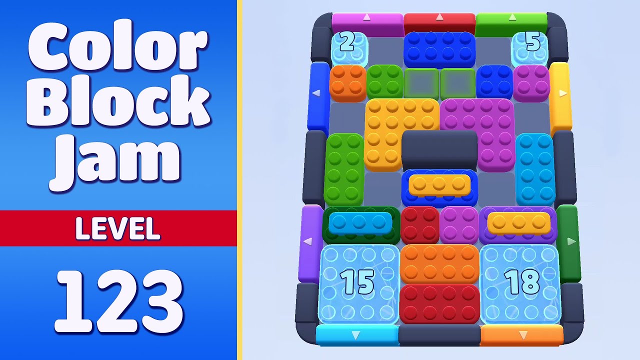 Color Block Jam Level 123 | Every Puzzle Solved! 🎯 - YouTube