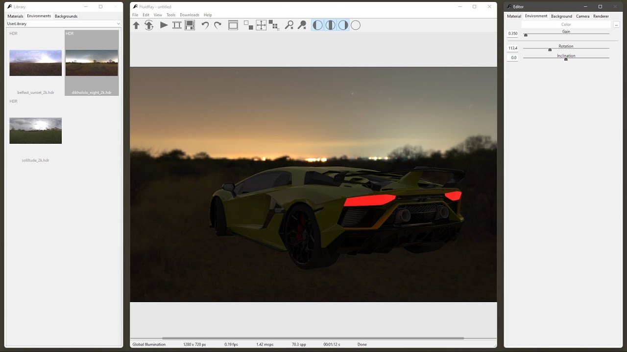 FLUIDRAY Videocourse - 04 - Environments, HDRI, IBL, Image Based Lighitng, Reflections ...