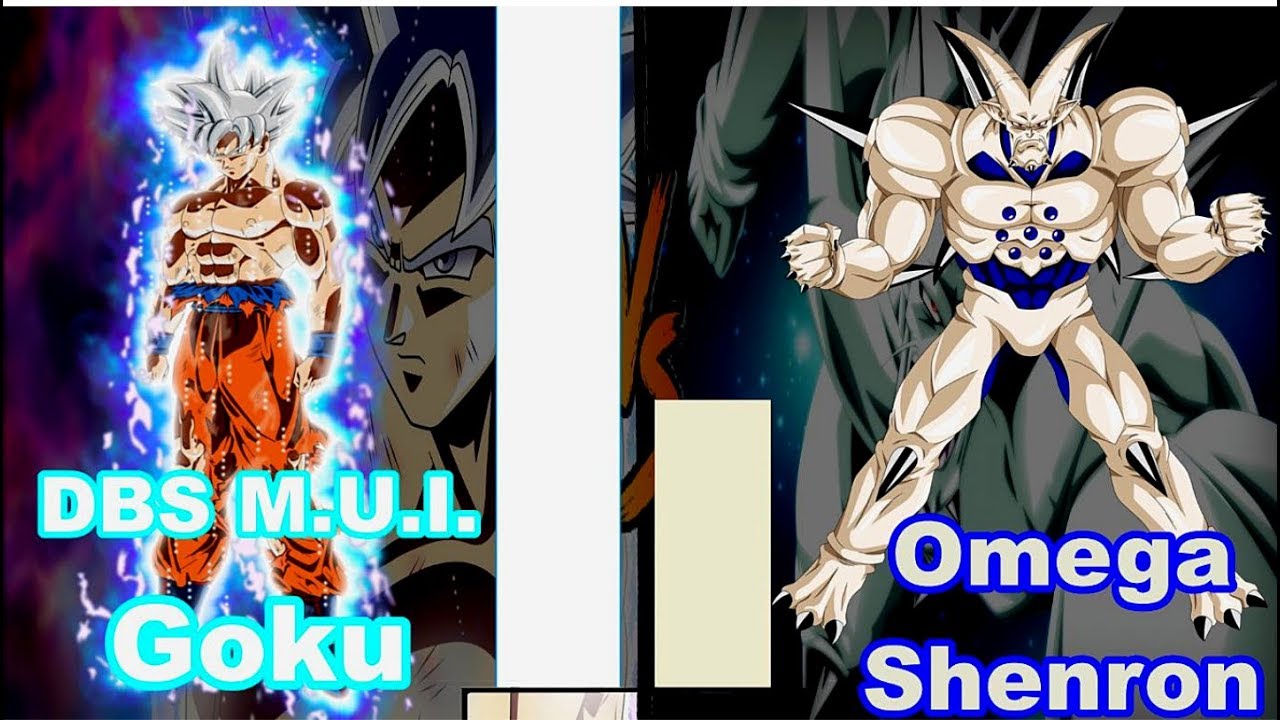 Dragon Ball DBS Goku VS Omega Shenron Power Levels - YouTube