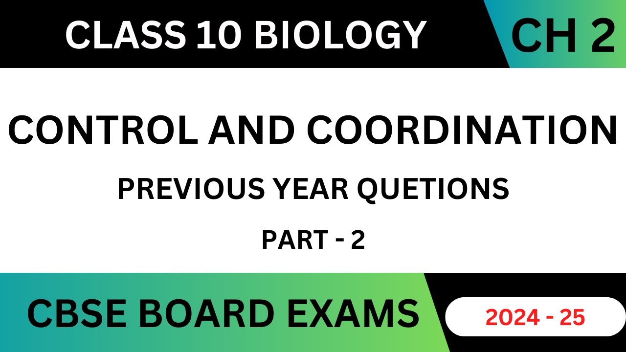 Class 10 Biology | Chapter 2 | Control and Coordination | Important ...