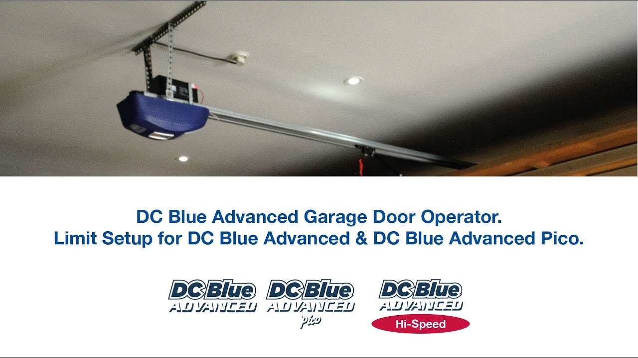 DC Blue Advanced Garage Door Operator: Limit Setup - YouTube