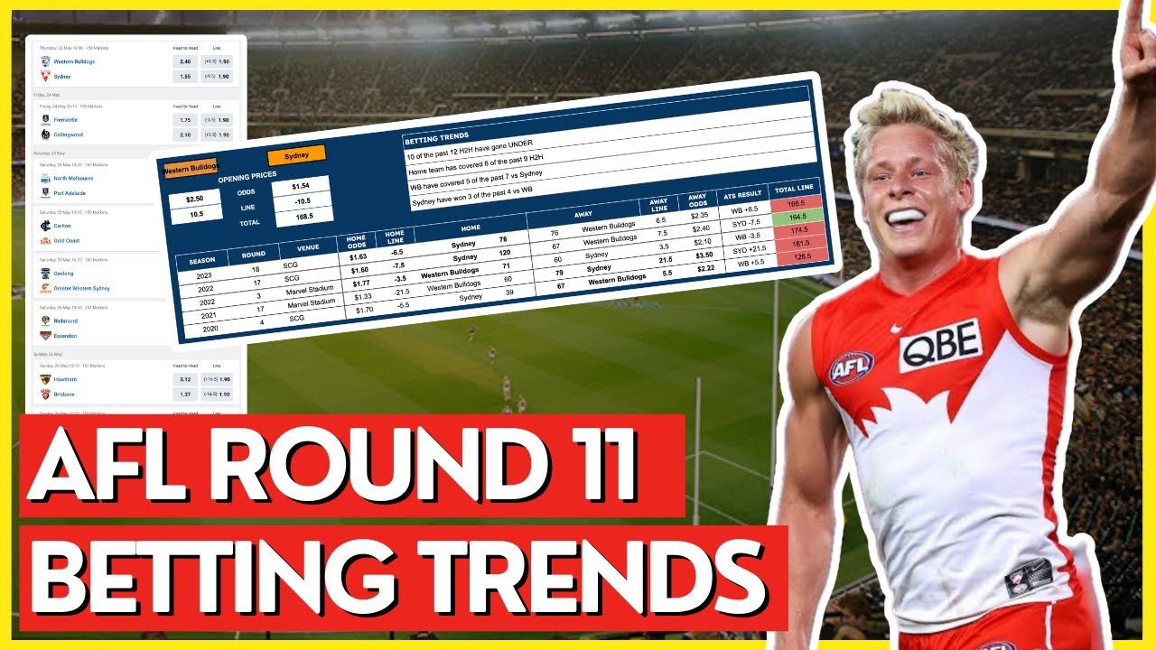 AFL Betting Trends For ALL Matches | AFL Round 11 Tips, Trends ...