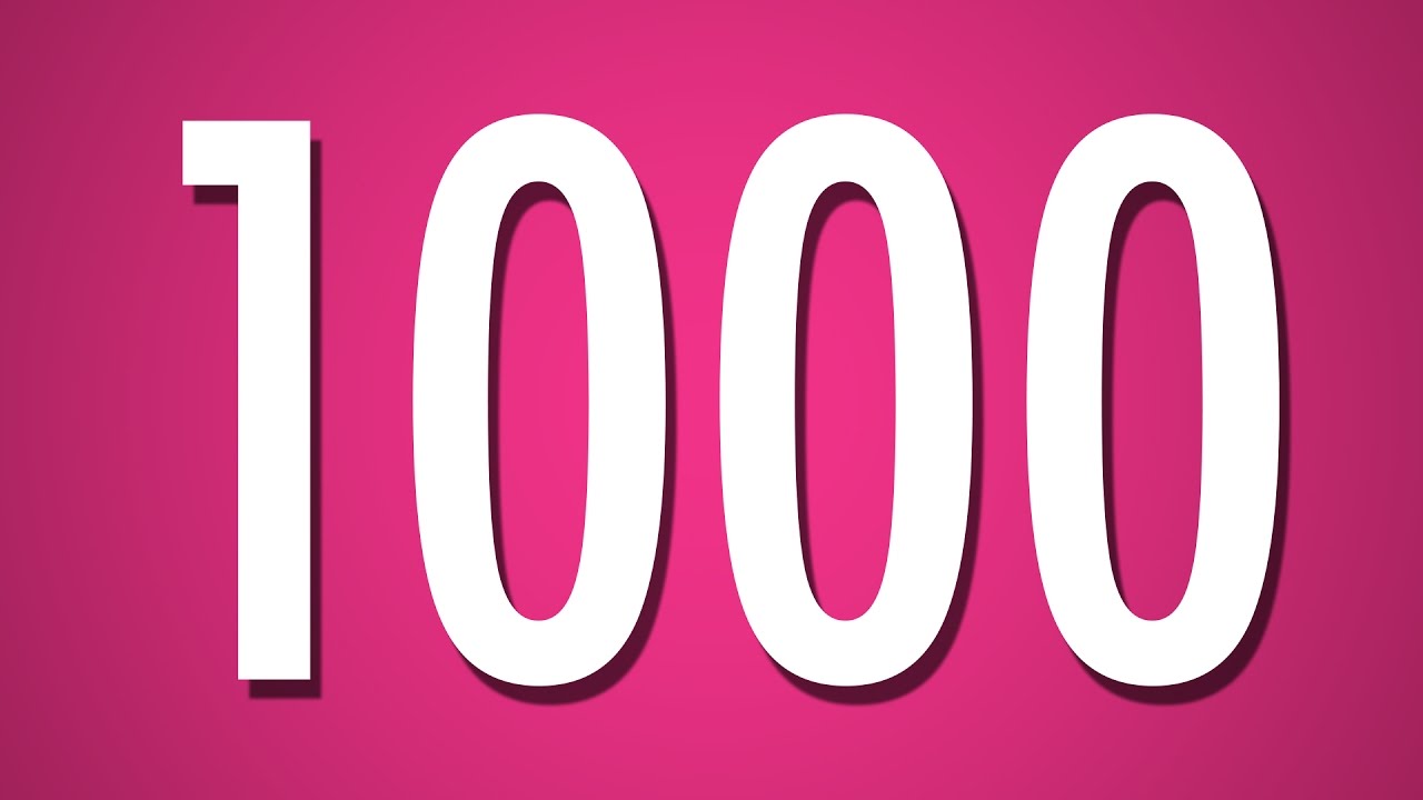 1000 Second Countdown Timer - Pink Background - YouTube