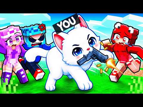 YOU Become a BABY CAT With A GUN in Minecraft!