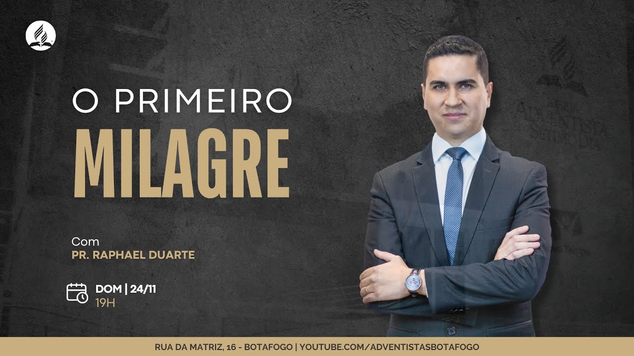 CULTO AO VIVO | O PRIMEIRO MILAGRE | Pr. Raphael Duarte | Domingo - 24 ...