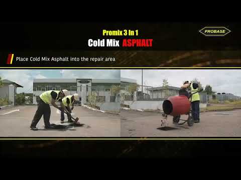 How to made Cold Mix Asphalt using Promix 3in1 Cold Asphalt - YouTube