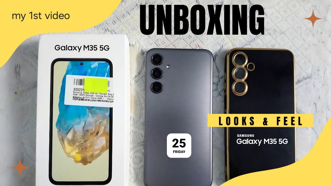 New Samsung Galaxy M35 5G Unboxing with look and feel. BACK COVER for ...