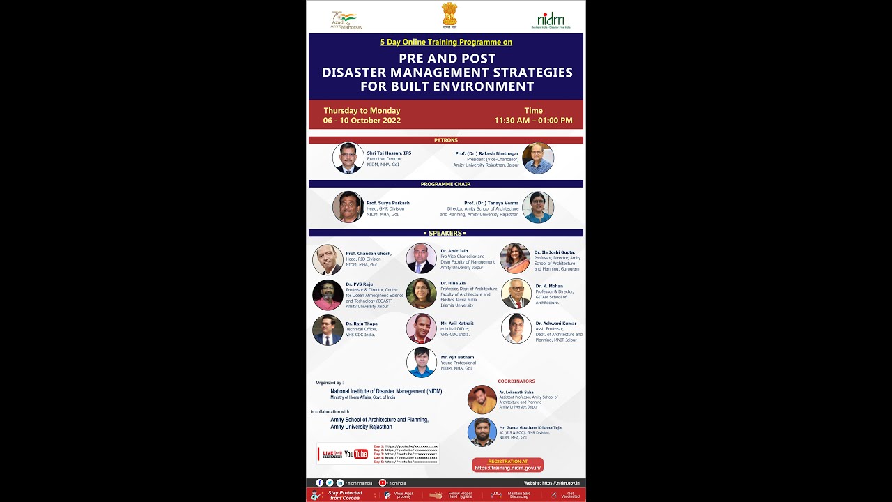 Pre and Post Disaster Management Strategies for Built Environment ...