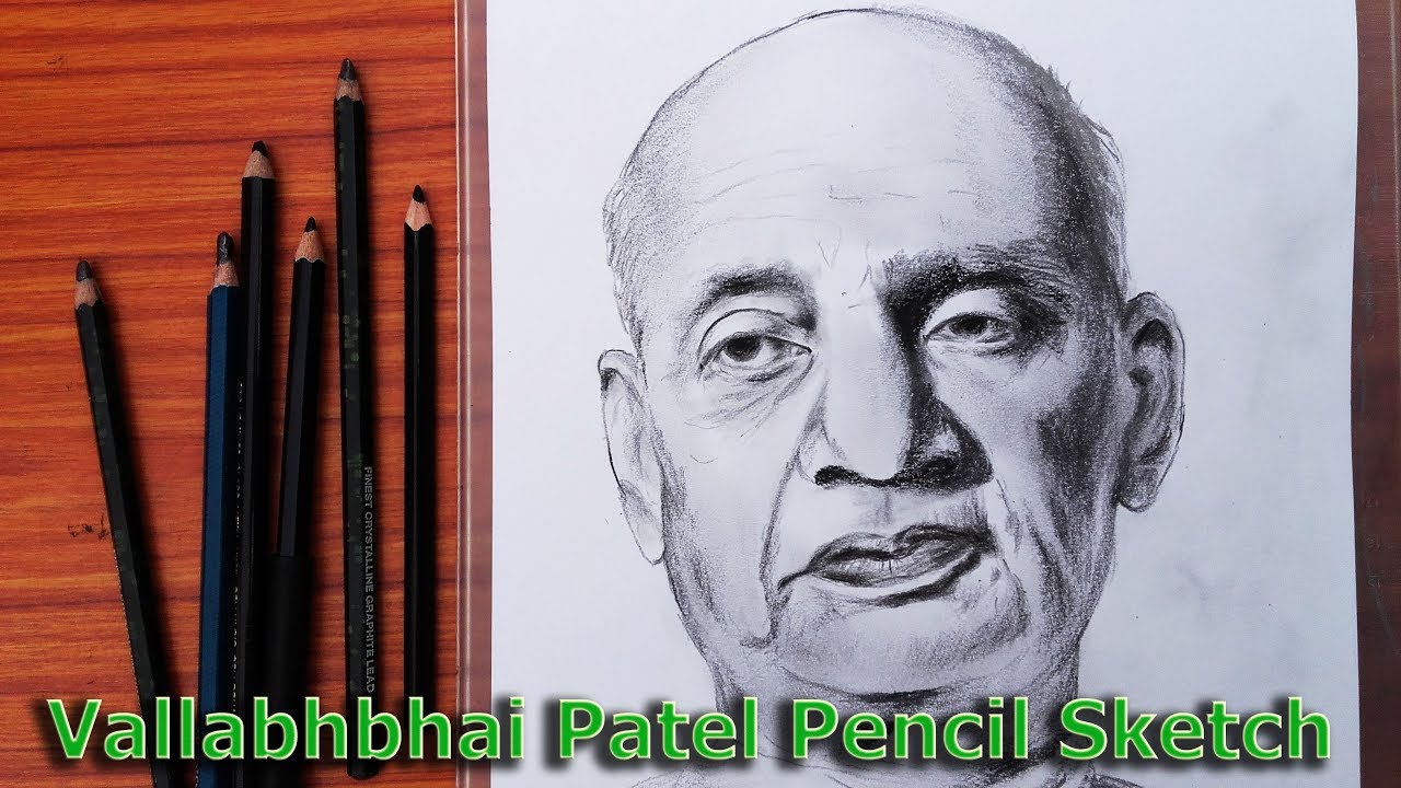 How to draw Vallabhbhai Patel / Pencil Sketch - YouTube