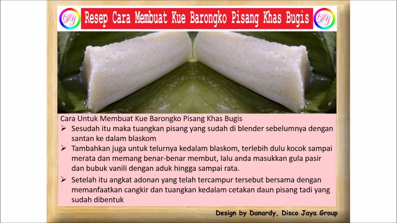 Resep Cara Membuat Kue Barongko Pisang Khas Bugis - YouTube