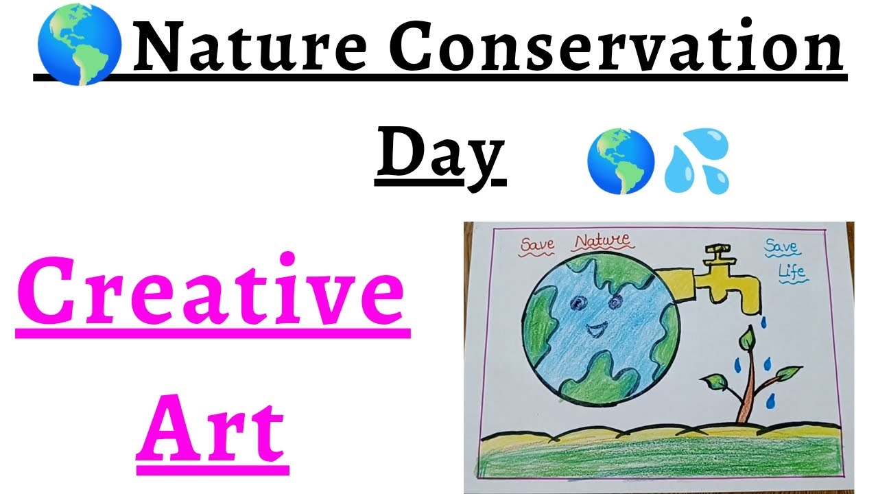 World Nature Conservation Day Drawing || Nature Conservation Day Poster ...