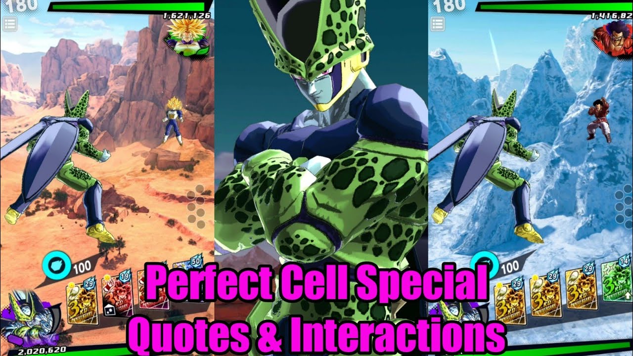Perfect Cell Special Intro & Winning Quotes and interactions In Dragon ...