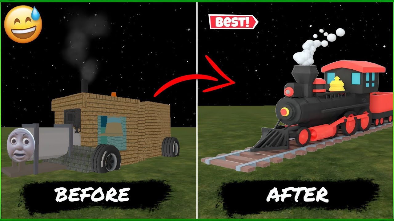 TRAIN BEFORE AND AFTER IN CHICKEN GUN 😍😍 - YouTube