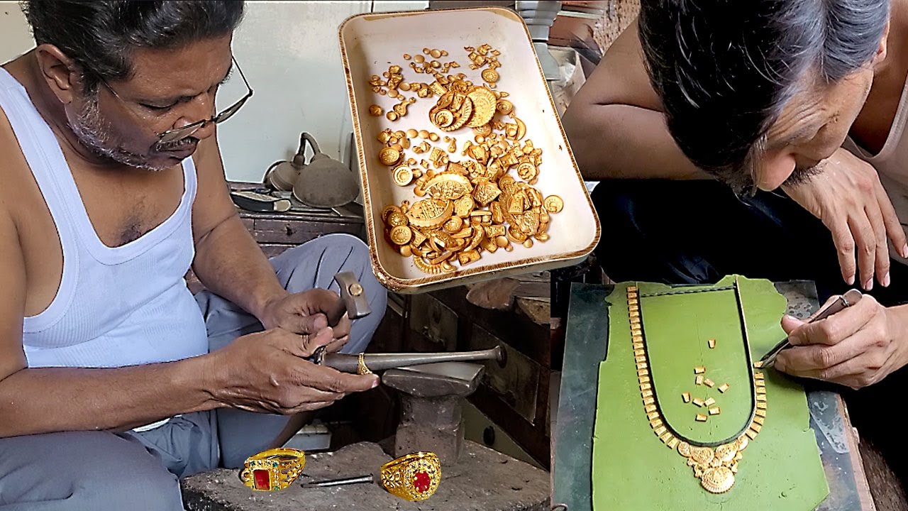 How Beautiful Gold Jewellry Is Made From Old One | DIY Gold Jewelry ...