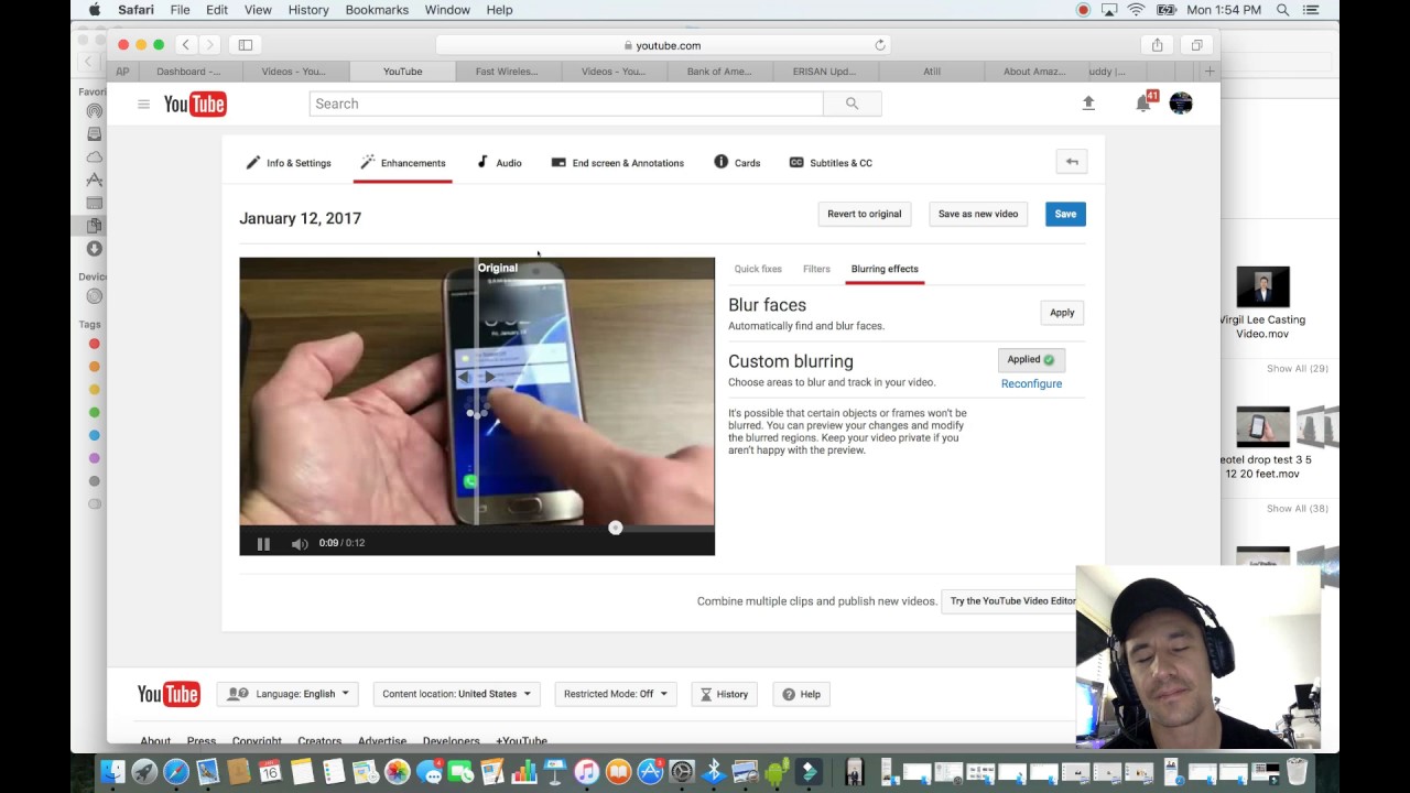 YouTube Editor: How to Hide/ Blur Private Info- Passwords, Emails ...