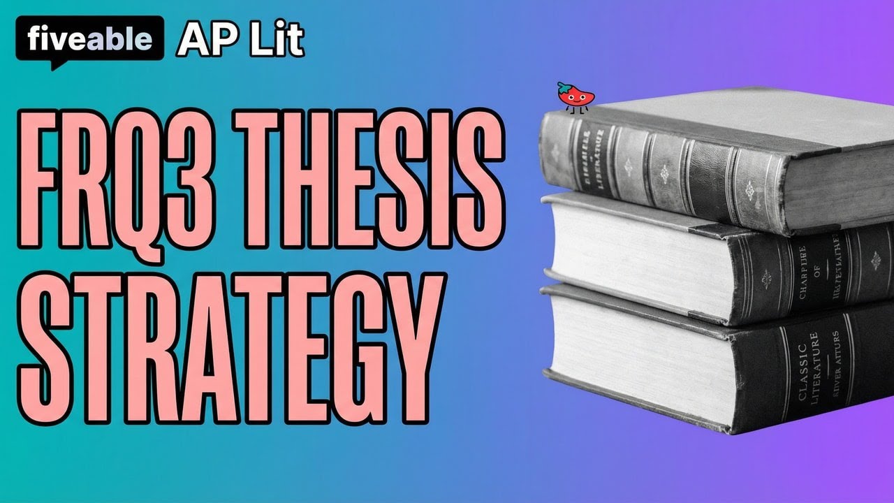 AP English Literature CRAM – FRQ3 Essays & Thesis Strategy - YouTube