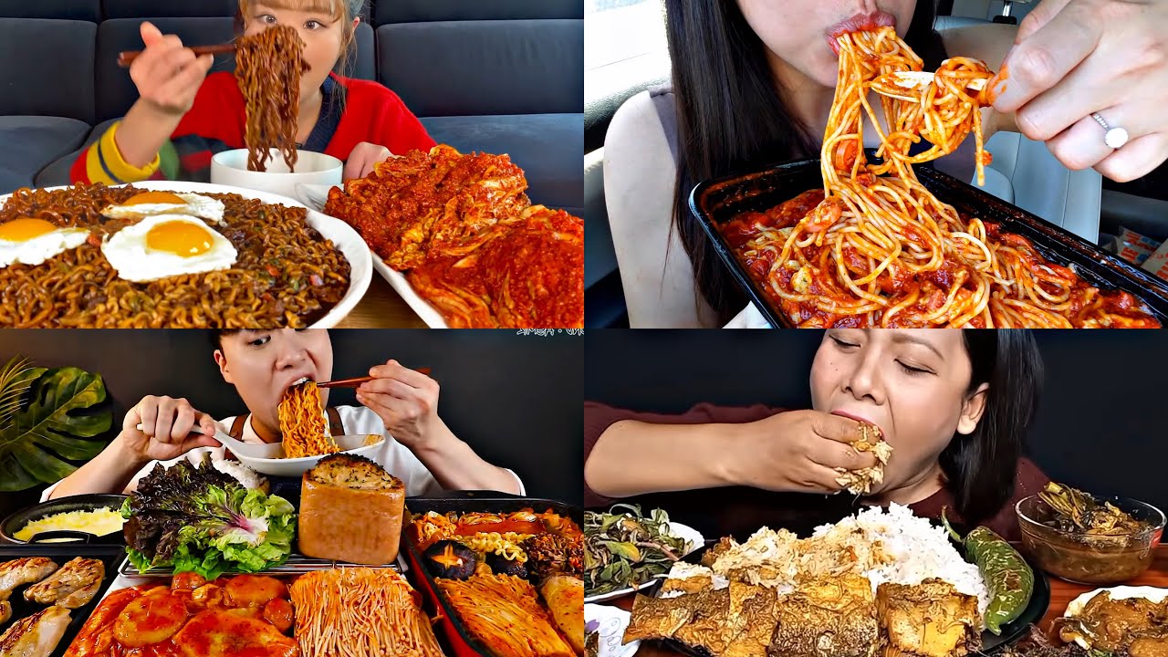 Mukbangers EATING LIKE IT'S THEIR LAST MEAL - YouTube