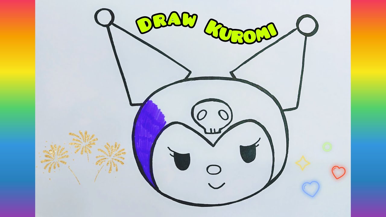 How to draw a cute Kuromi |easy drawing Kuromi step- by- step - YouTube