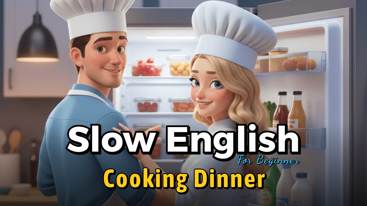 🍝 Cooking Dinner 🎧 Easy English Listening & Speaking Practice - YouTube