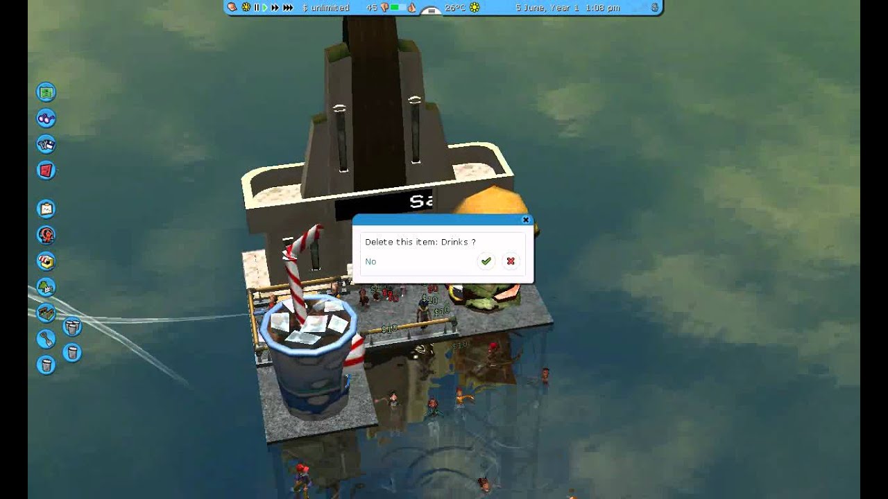 rct3 park inspector scared out of his brain III - YouTube